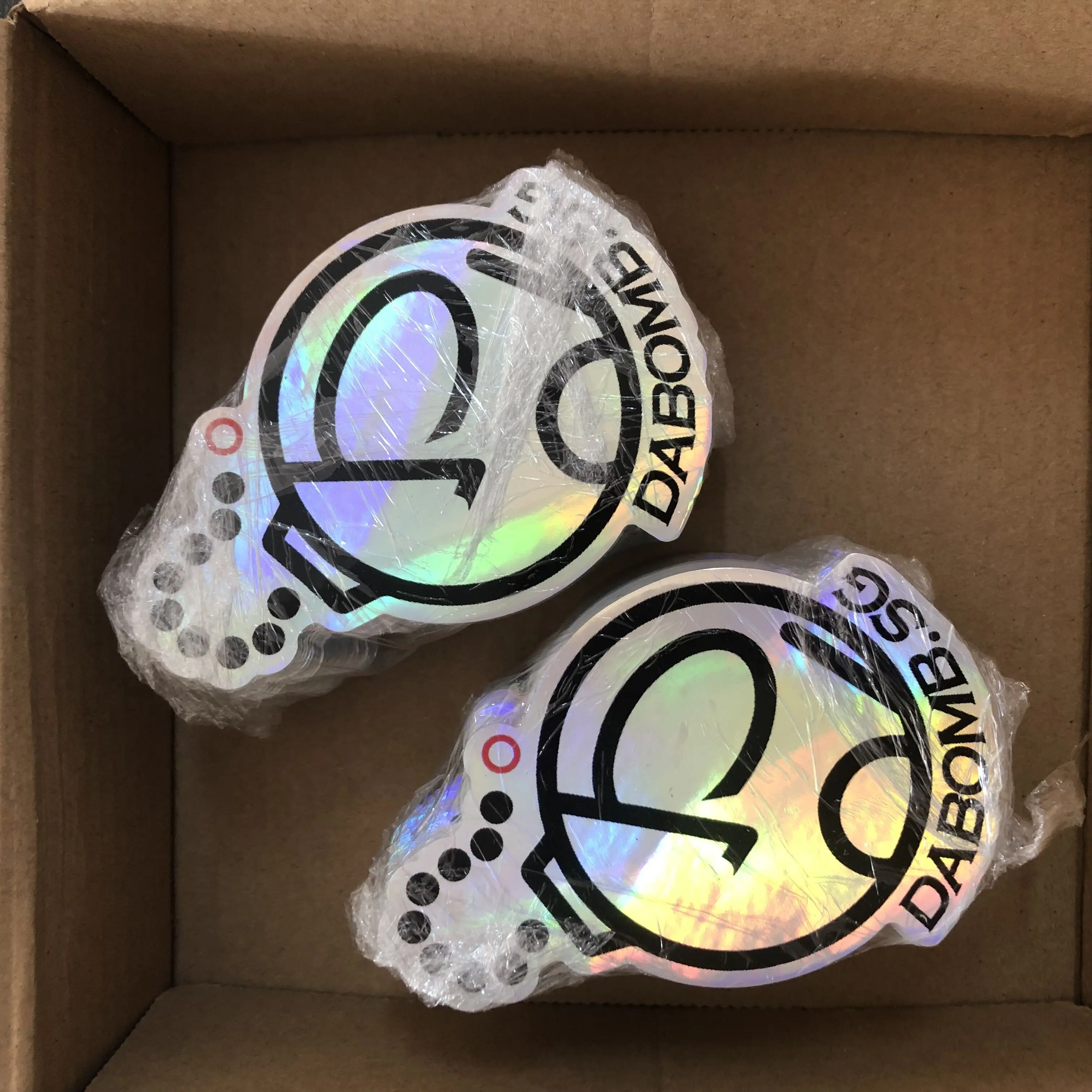 Custom Die Cut Logo Laser Shinny Metallic Hologram Holographic Sticker ...