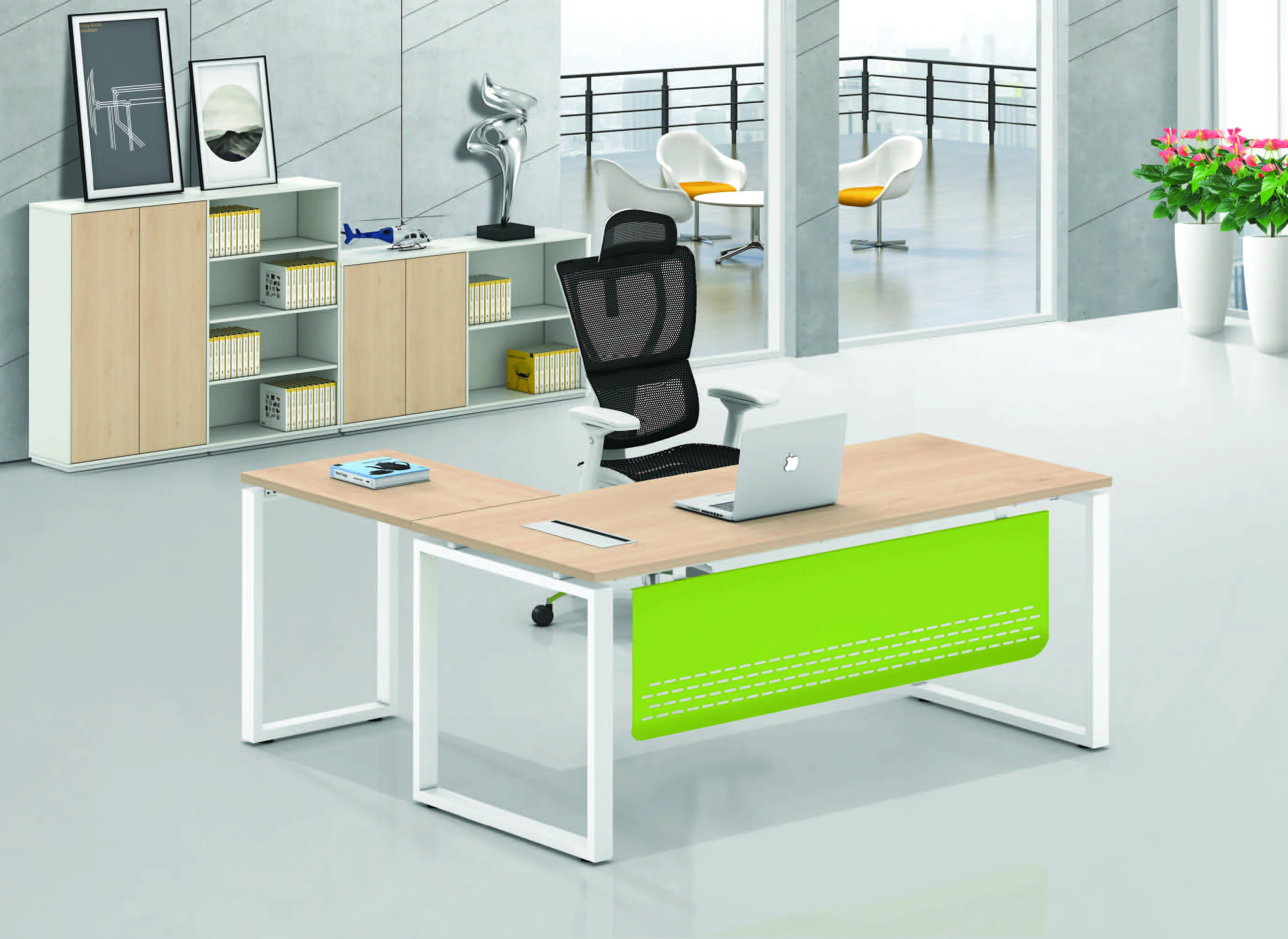 Simple Modern Conference Room Long Table Large And Small Desk ...