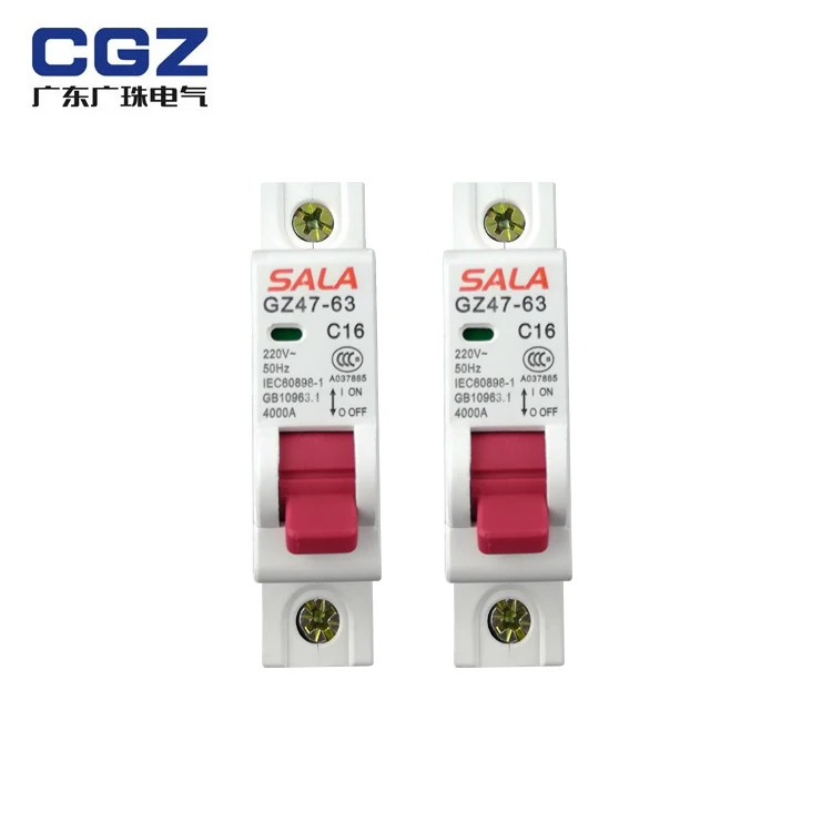 6Ka Mcb 50a Electric Miniature Circuit Breaker 4.5Ka 240/415V 1p 2p 3p ...