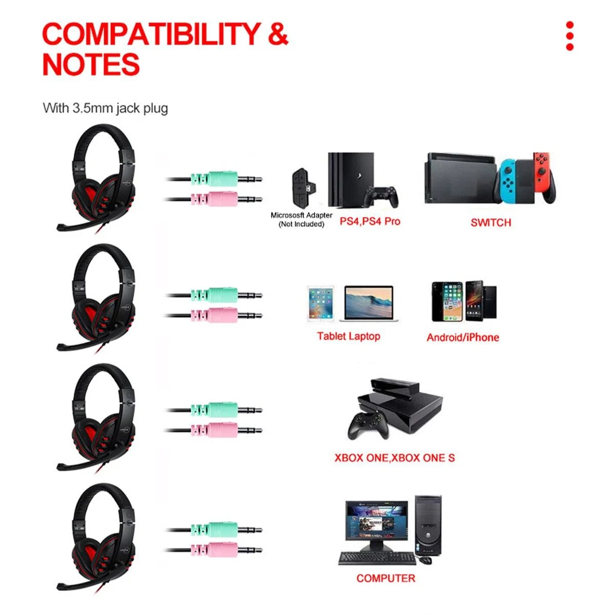 Gamers Combo Set Rainbow Backlit Wired Gaming Four-piece 4 in 1 ...