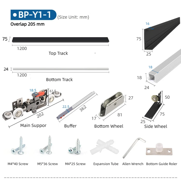 Magic Sliding Door System with Hidden Track & Low Noise Rollers - OEM