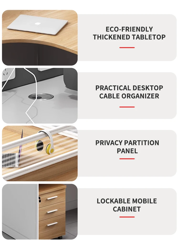 Office Desk Office Staff Desk Simple Modern Screen Station Locker ...