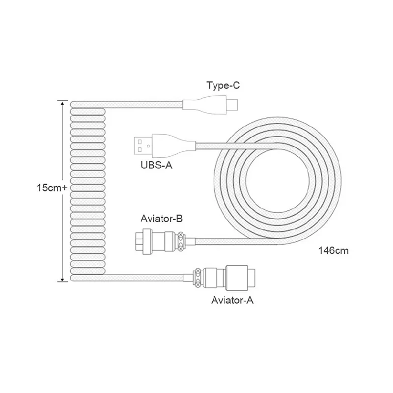 Aflion Custom Braided Cord Wire Usb Type C Double-sleeved Mechanical ...