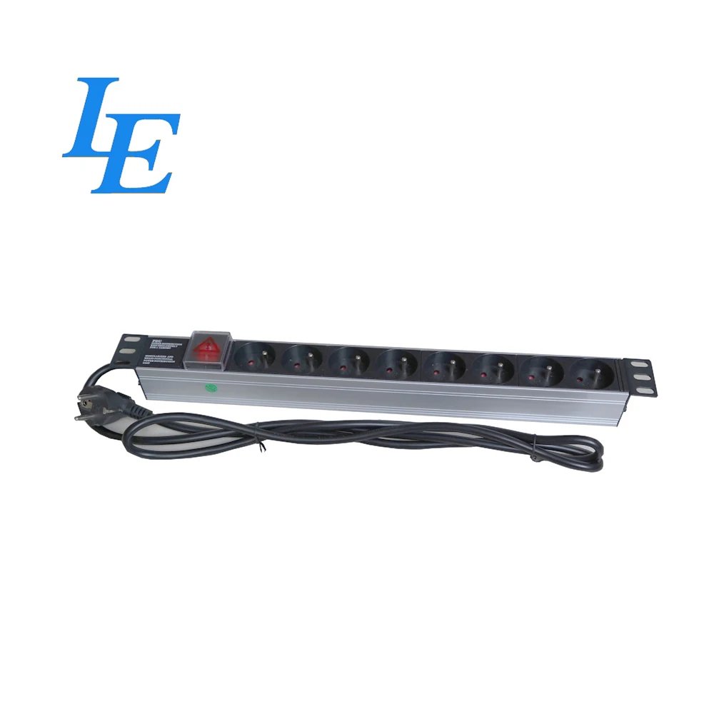 France Type 6 Way 1u Pdu Rack Mount Power Distribution Box 19 Inch Pdu ...