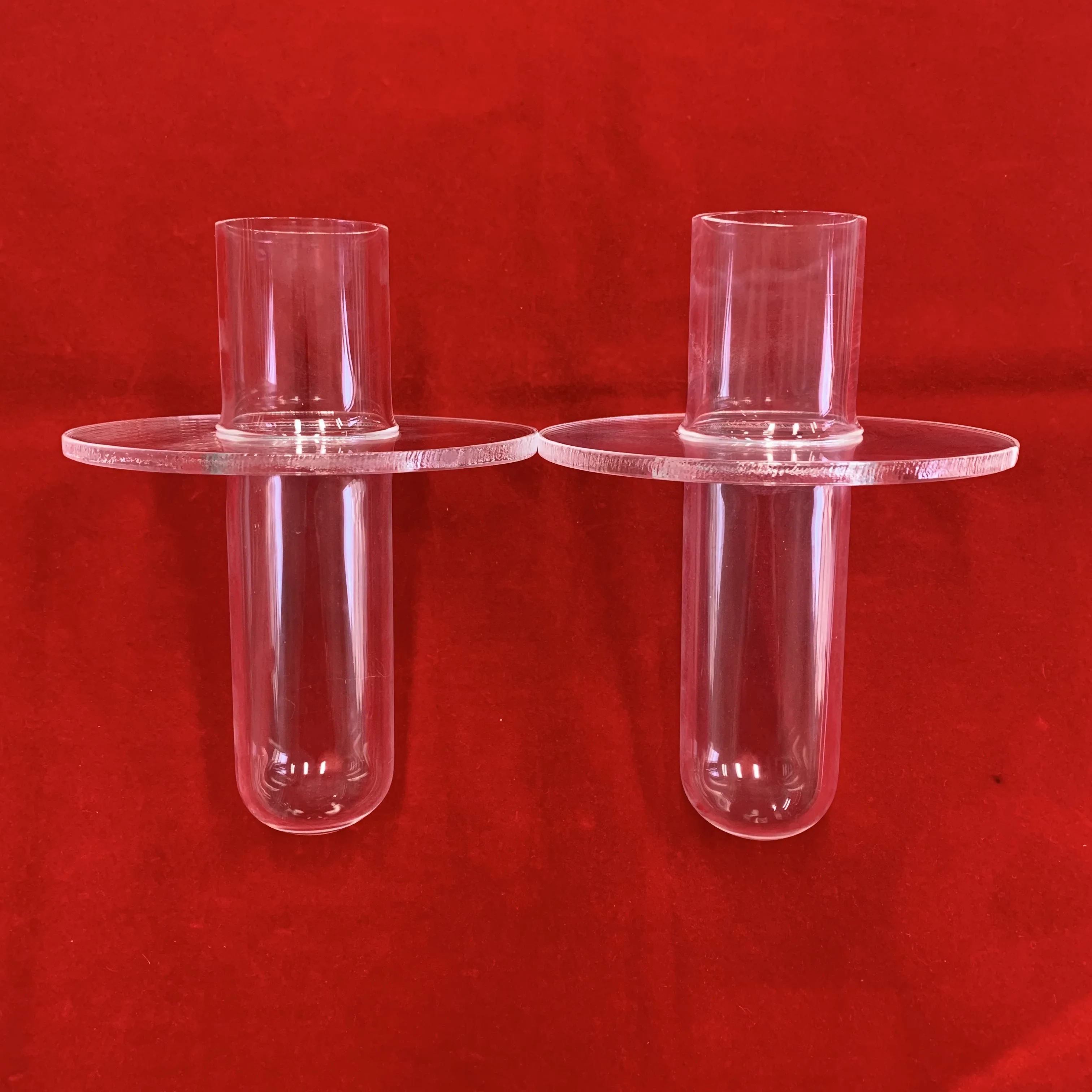Flange Edge Transparent Quartz Glass Cuvette Used for Sample Storage ...