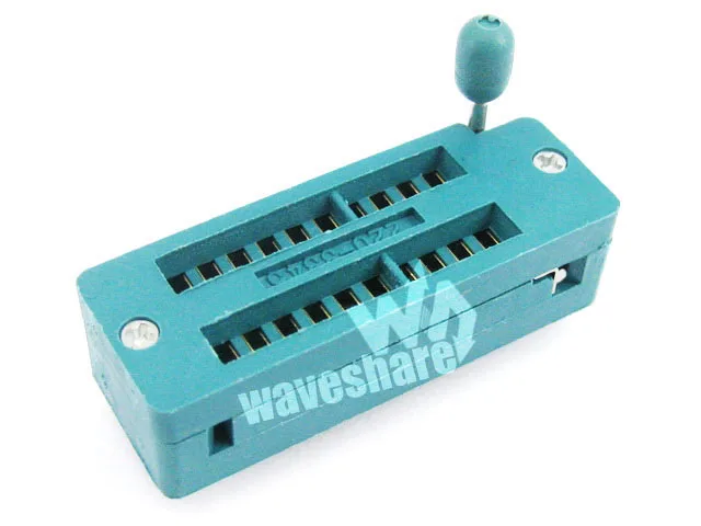 Waveshare DIP 20 Pin ZIF Socket Green -SKU-3059 ,DIP 20 Pin ZIF Socket ...