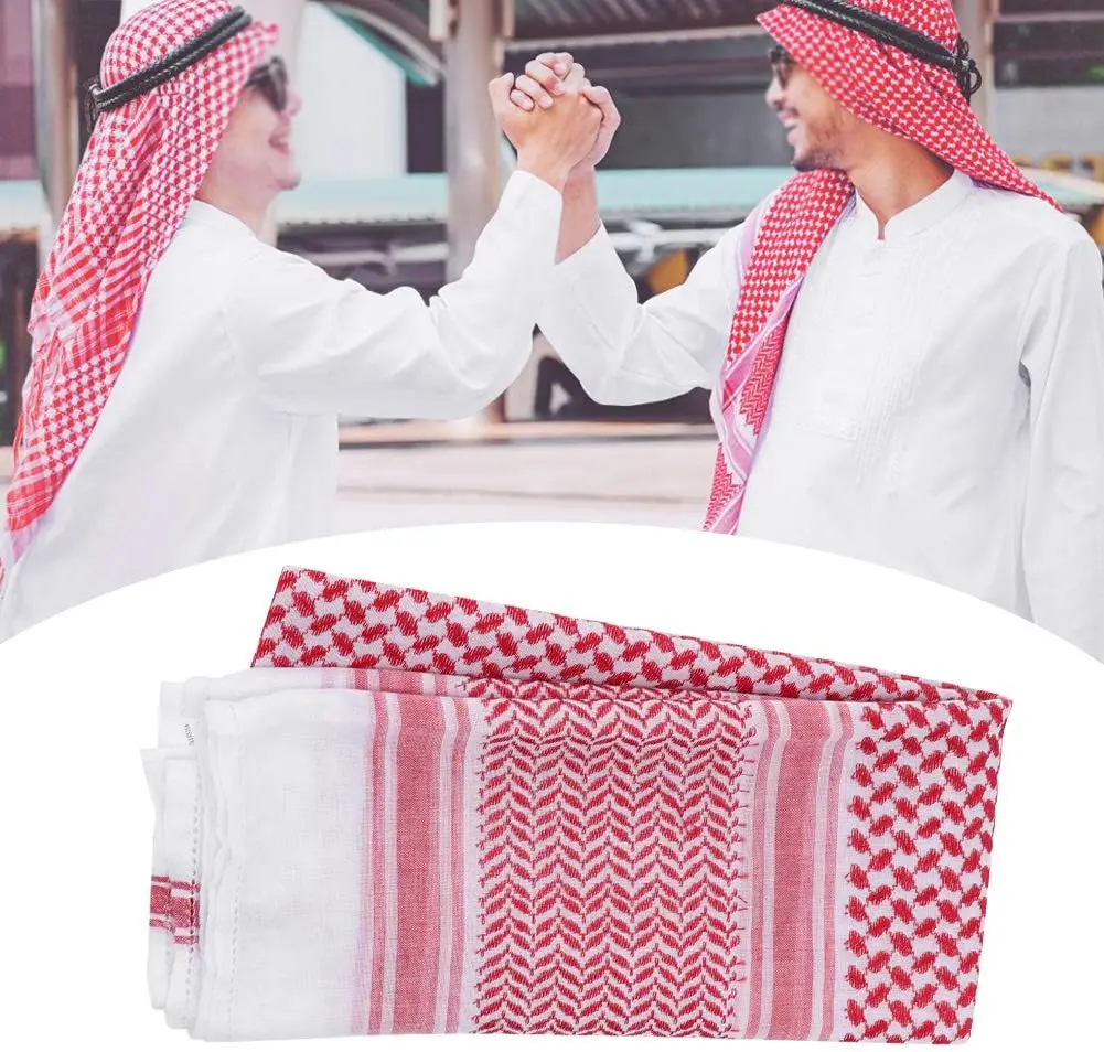 Keffiyeh Arab Head Scarf For Men Sheikh Muslim Turban Saudi Dubai ...