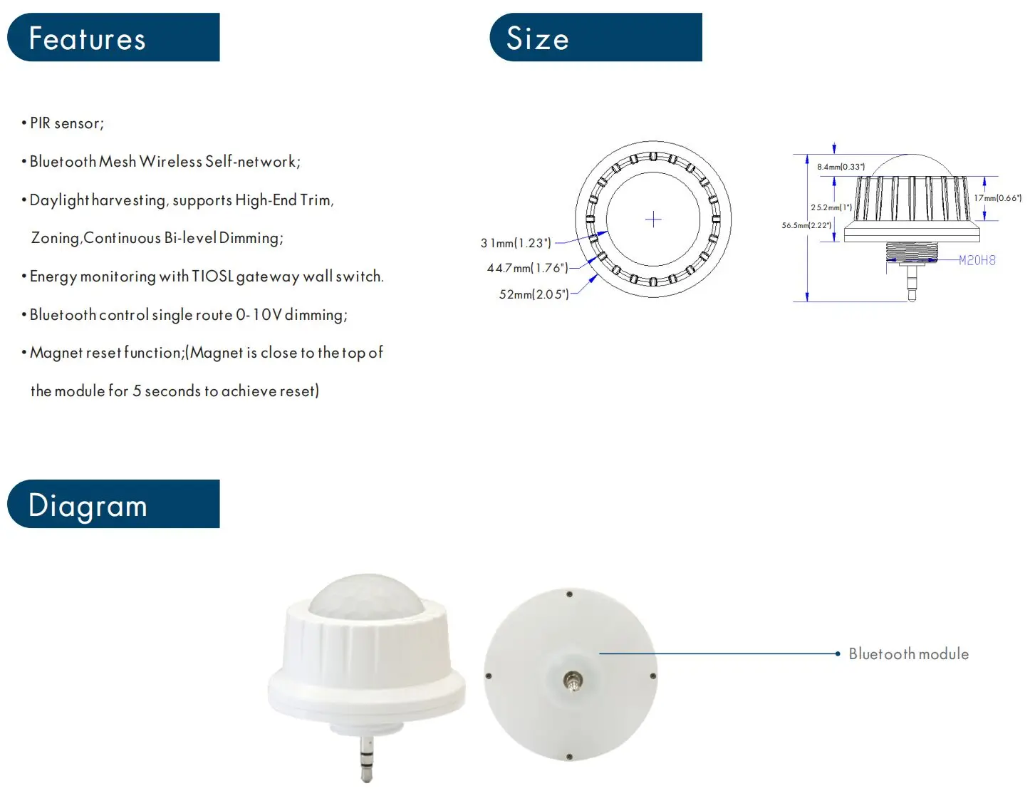 Plug And Play Jack Connector 12v Smart Pir Motion And Daylight 2-in-1 ...