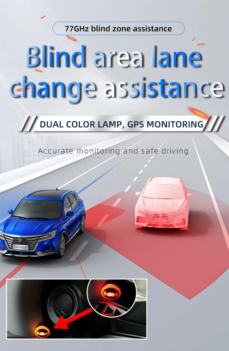 Car Universal 77ghz Radar BSD Blind Spot Detection System