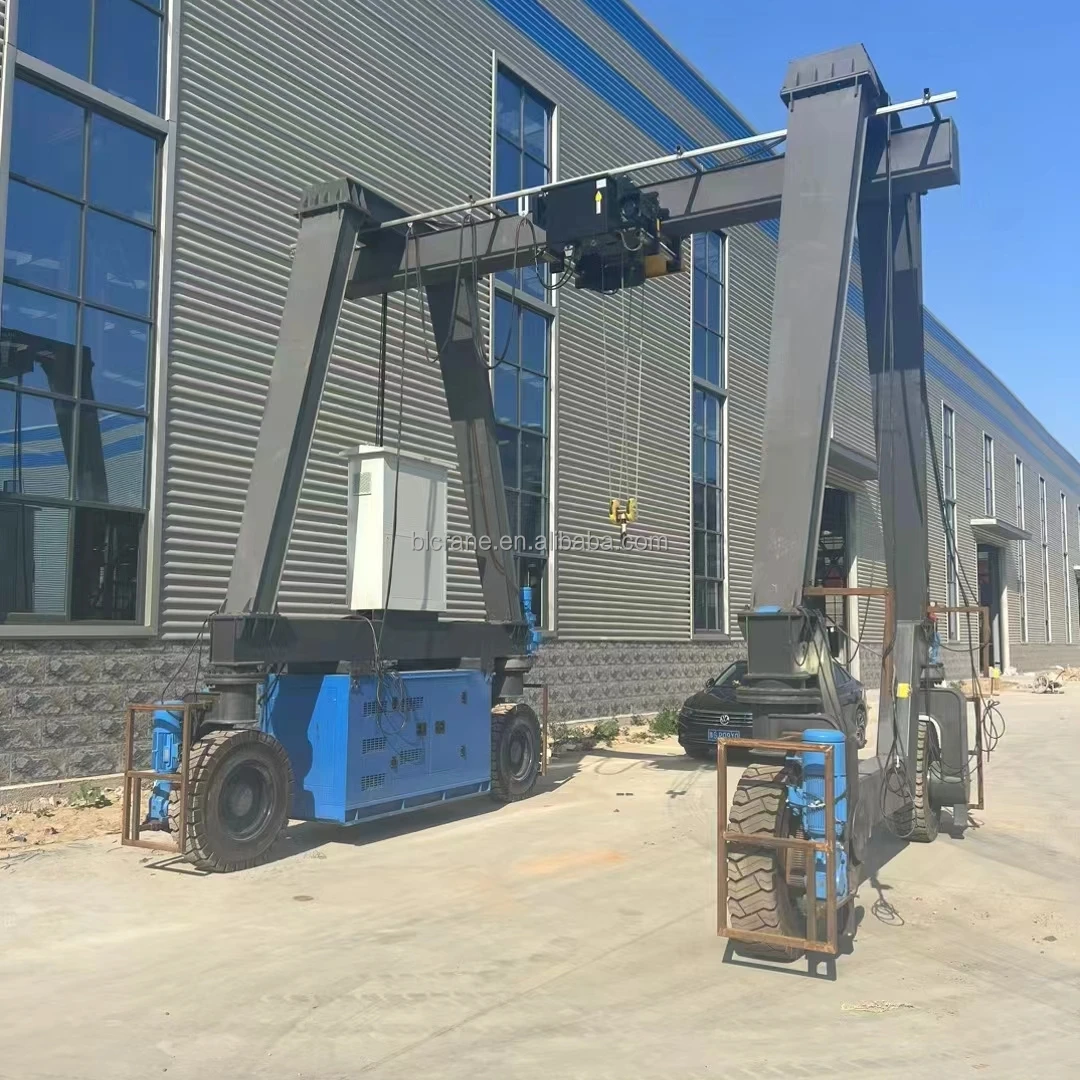 80 Ton Straddle Carrier Container Machine 40t 45t RTG Crane Rubber Tyre ...