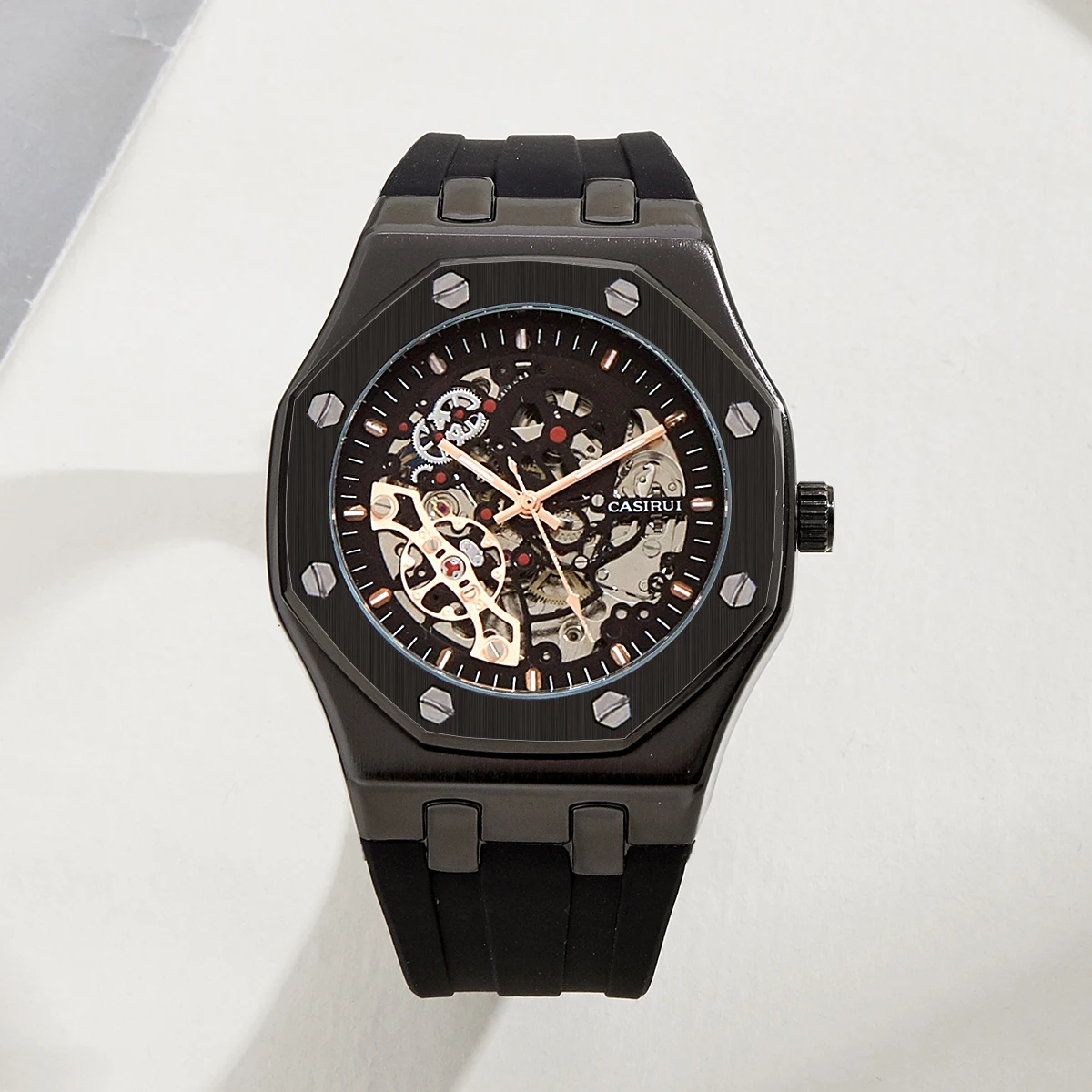 Luxury Men's Automatic Mechanical Watch - Stainless Steel Square Case ...