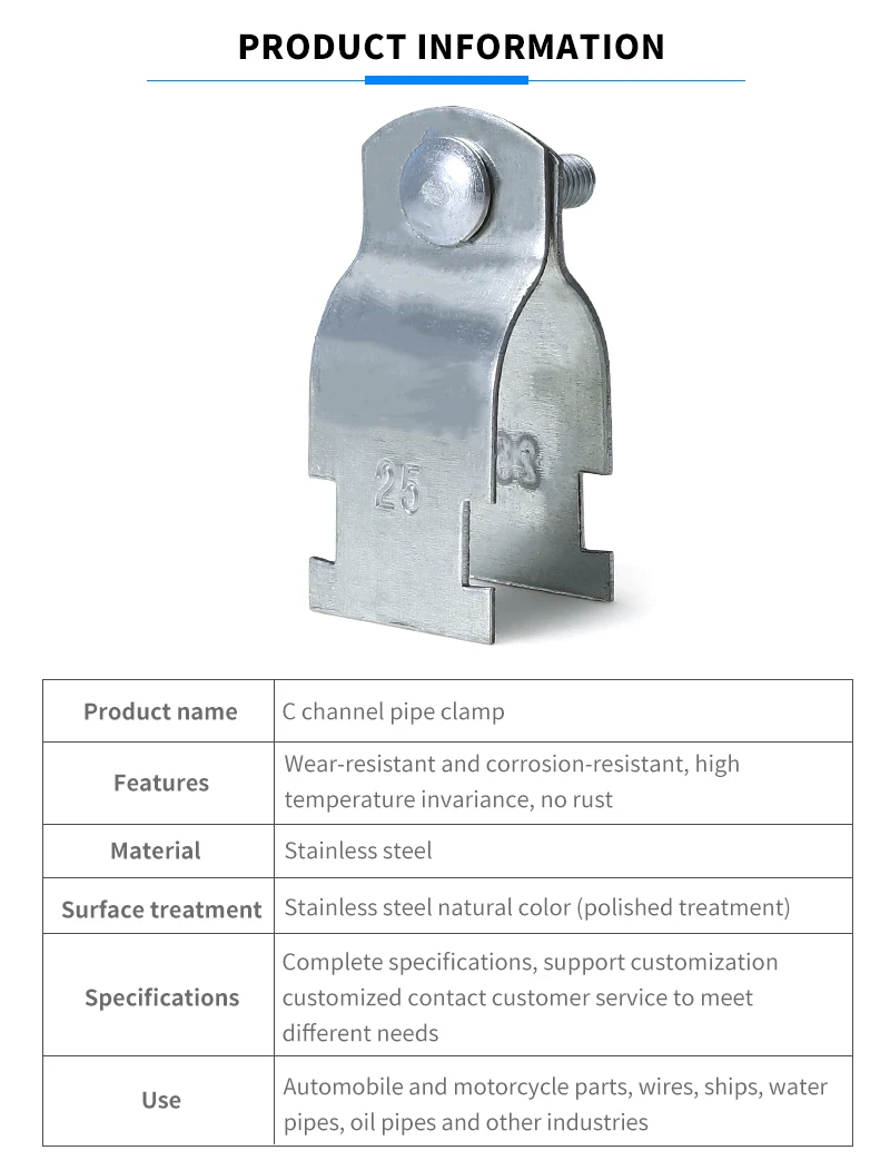 Conduit C Channel Strut Clamp Galvanized Pipe Clamp - Buy Insulated ...
