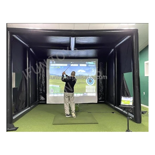 Golf Simulator Inflatable Golf Shot Training Tent Golf Simulator Indoor ...