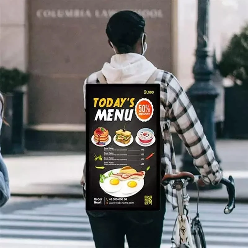 Portable Novel Digital Programmable LED Backpack Light Box Walkable ...