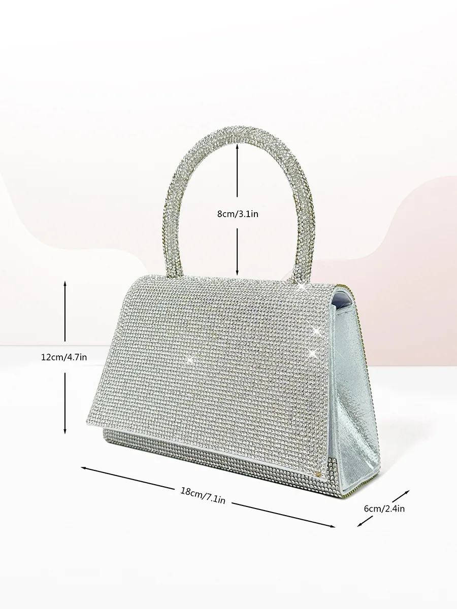 New Diamond-encrusted Evening Bag Rhinestone Handbag Womens Luxury ...