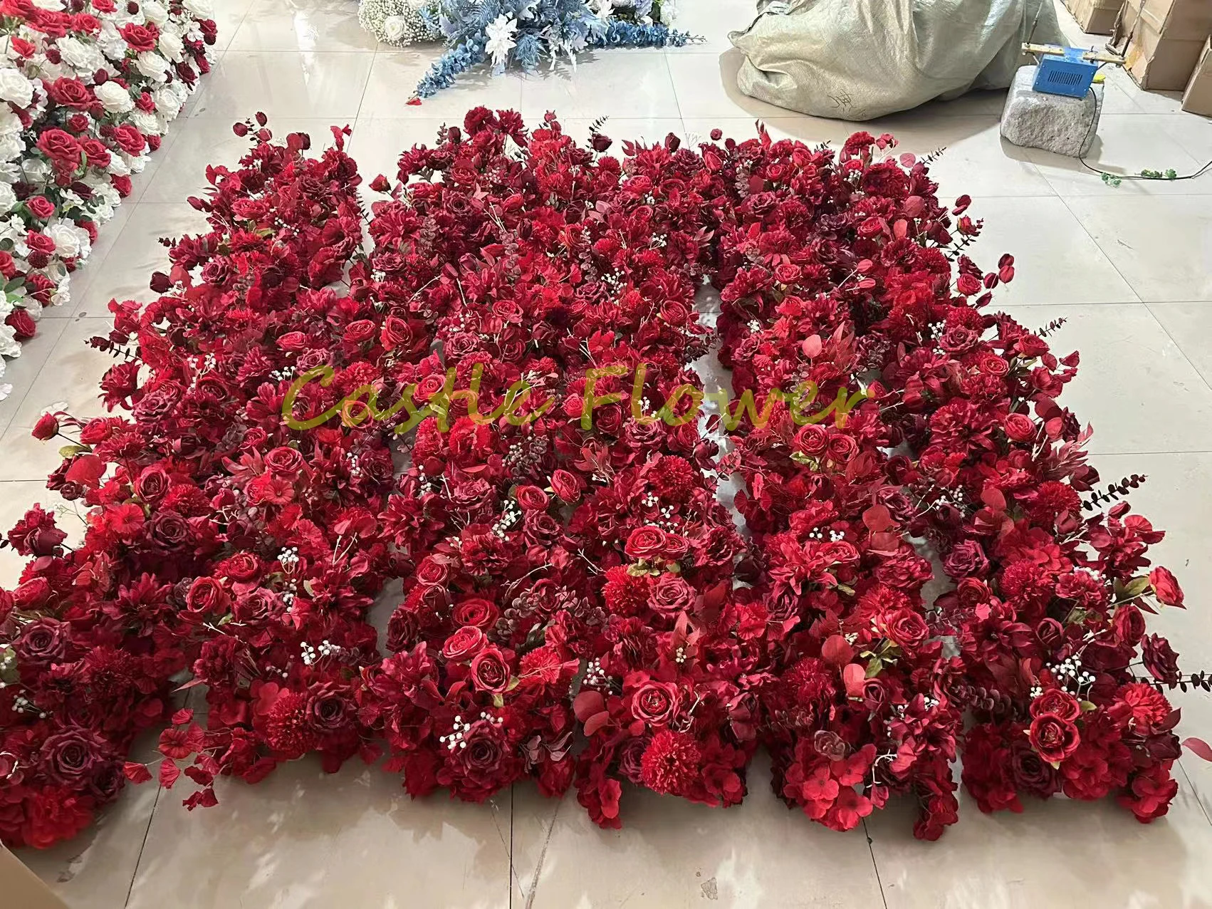 Wholesale Wedding Silk Red Rose Floral Table Centerpieces