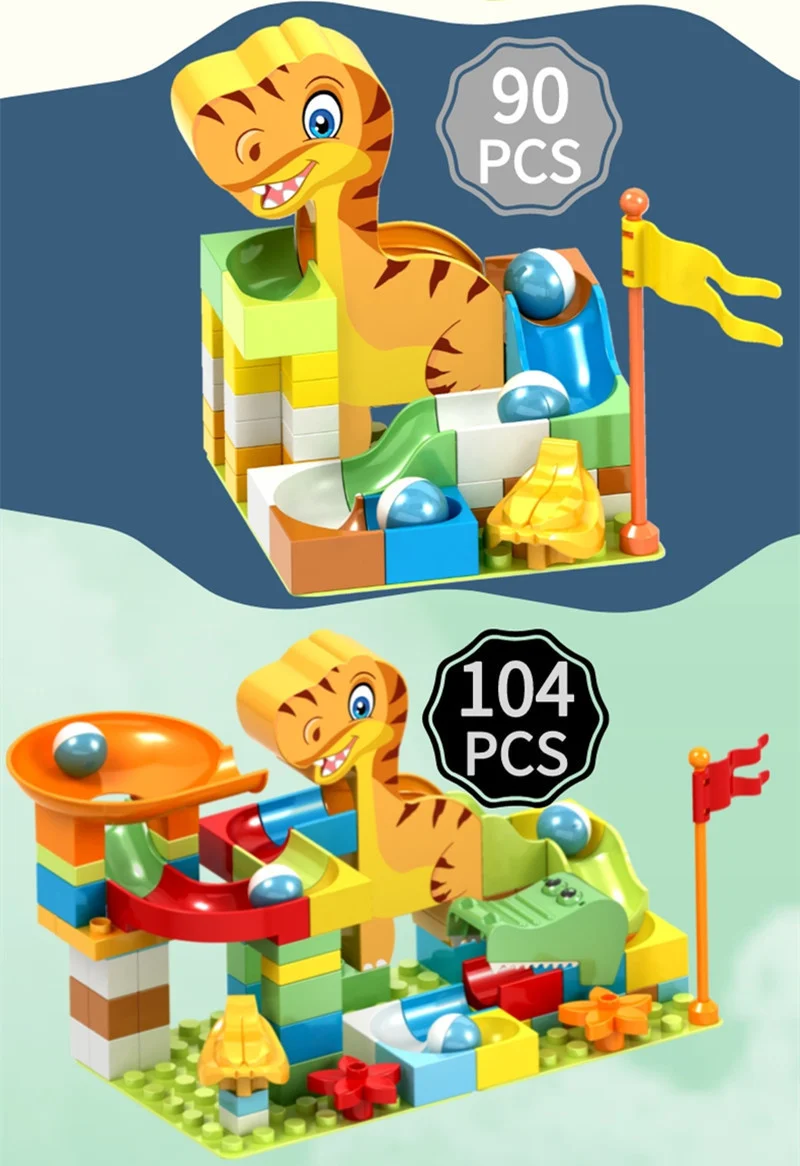 Big Size Marble Race Run Blocks Maze Ball Track Building Blocks Plastic ...