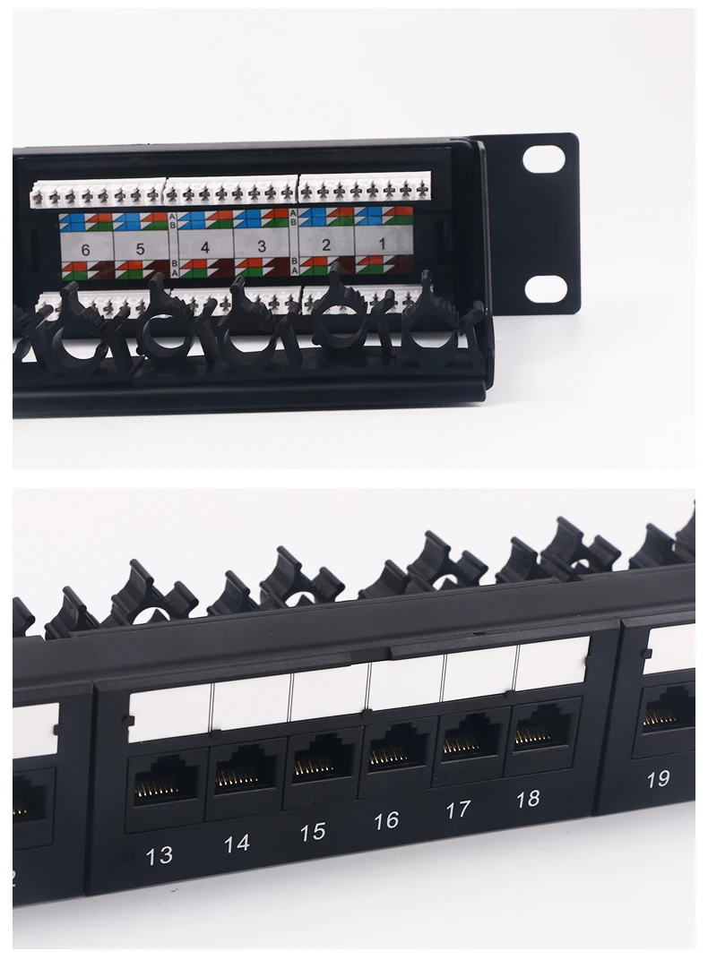 24 Port Patch Panel Rj45 Cat6 Cat5e UTP Patch Panels Manufacturer's ...