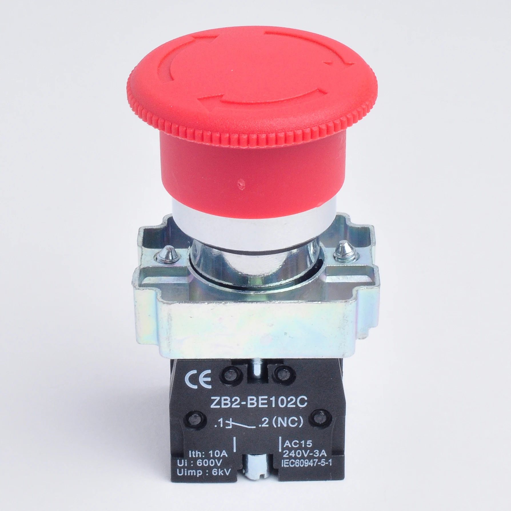 Emergency Stop Push Button 22mm 40mm Big Self-replicating Round Power Button Mushroom Head ...