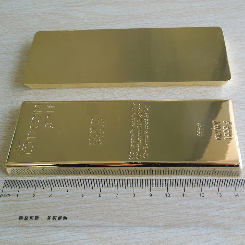 Custom 24k Gold Plated Metal Gold Bar Shaped Metal Paperweight For ...