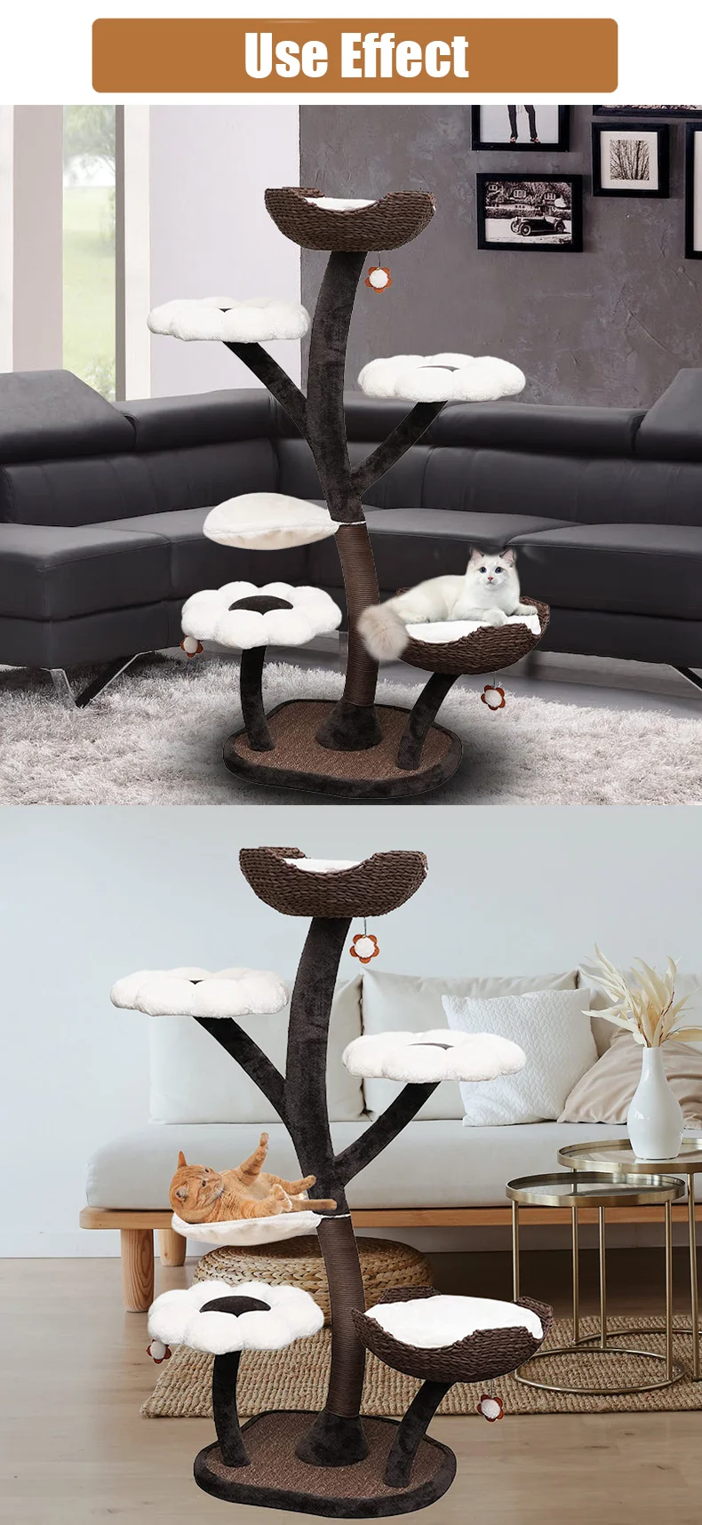 Luxury Large Cat Jumping Platform With Hammock Multifunctional Cat ...