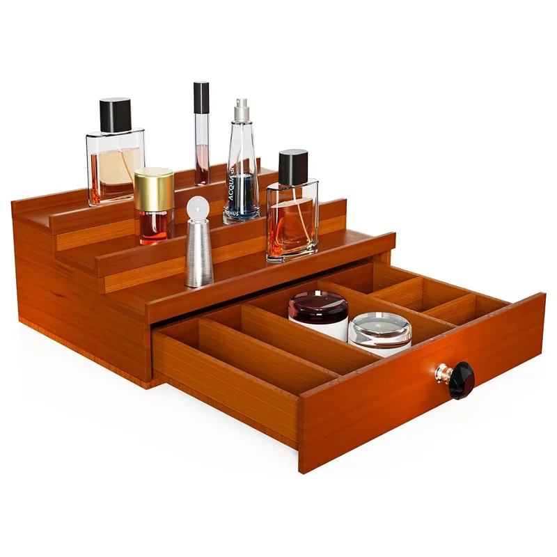 Wooden Cologne Organizer 3-Tier Cologne Display with Drawer,Cologne ...