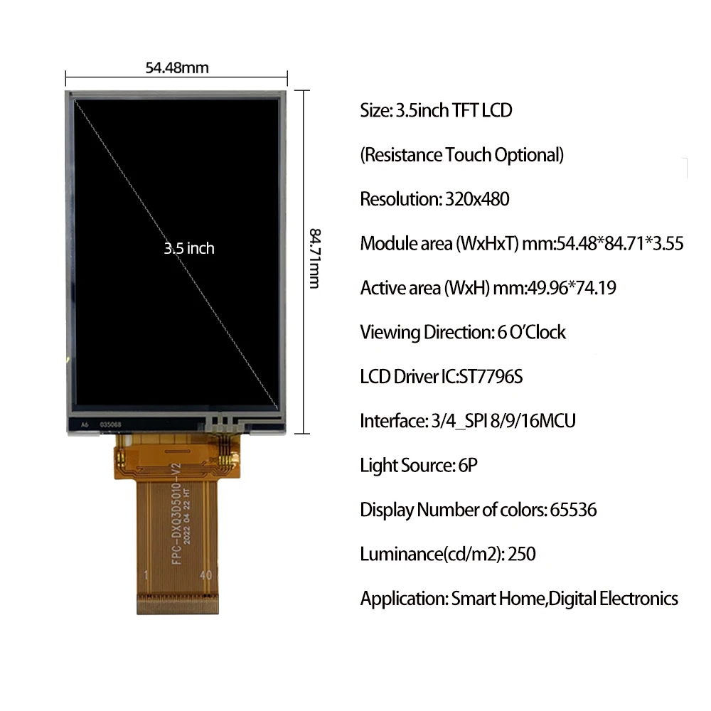 MIPI Mcu Rgb Spi Lvds HDM Interface - Small Color Displays