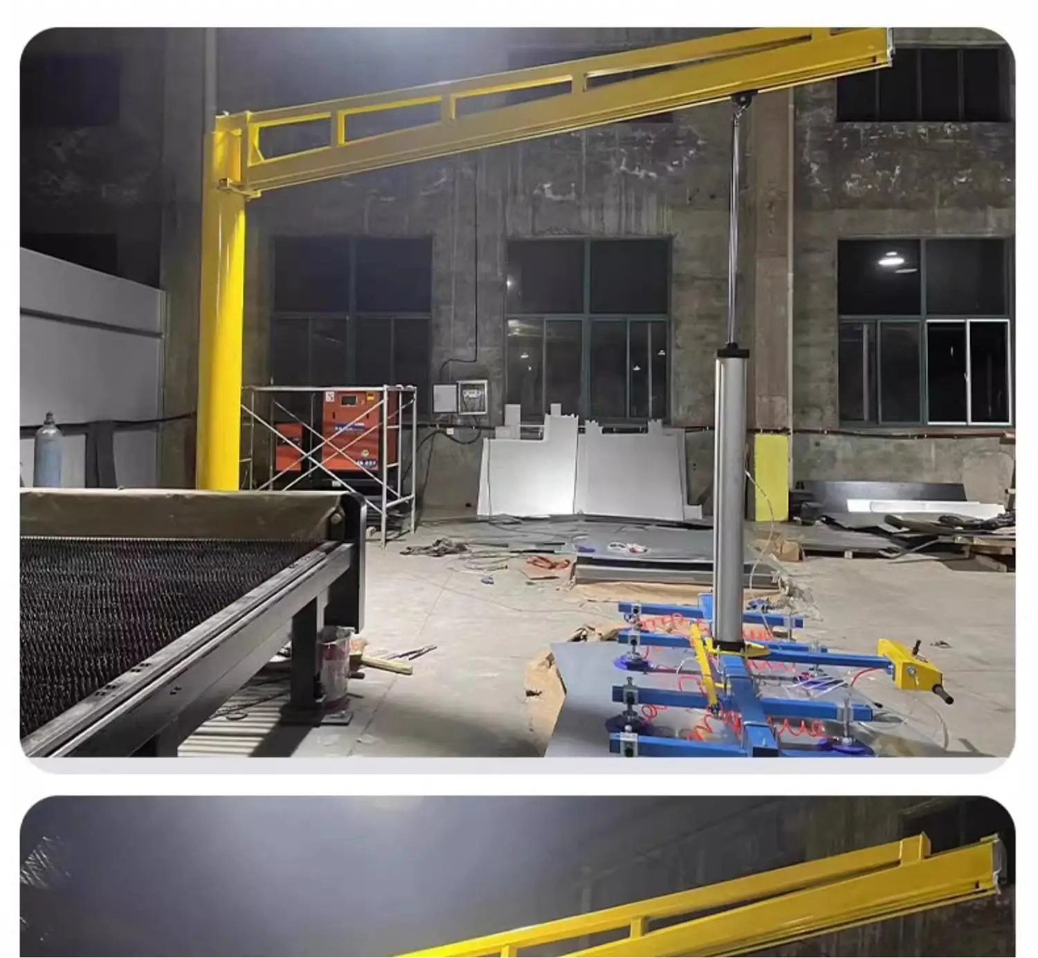 Laser Cutting Loading Machine Motorized Cantilever Spreader Vacuum Suction Cup Single Arm ...