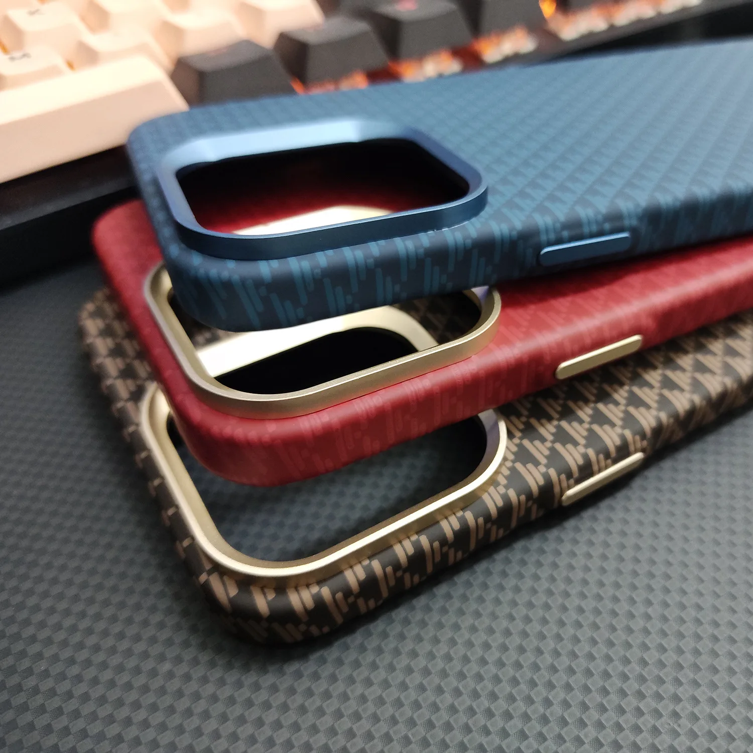 Luxury Design Carbon Fiber Texture Case for iPhone 16 Pro Max Slim PC ...