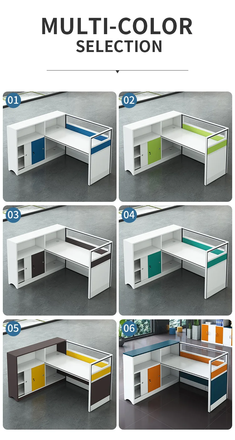 Modern Convertible Modular Cubicle Office Desk with Extendable Design ...