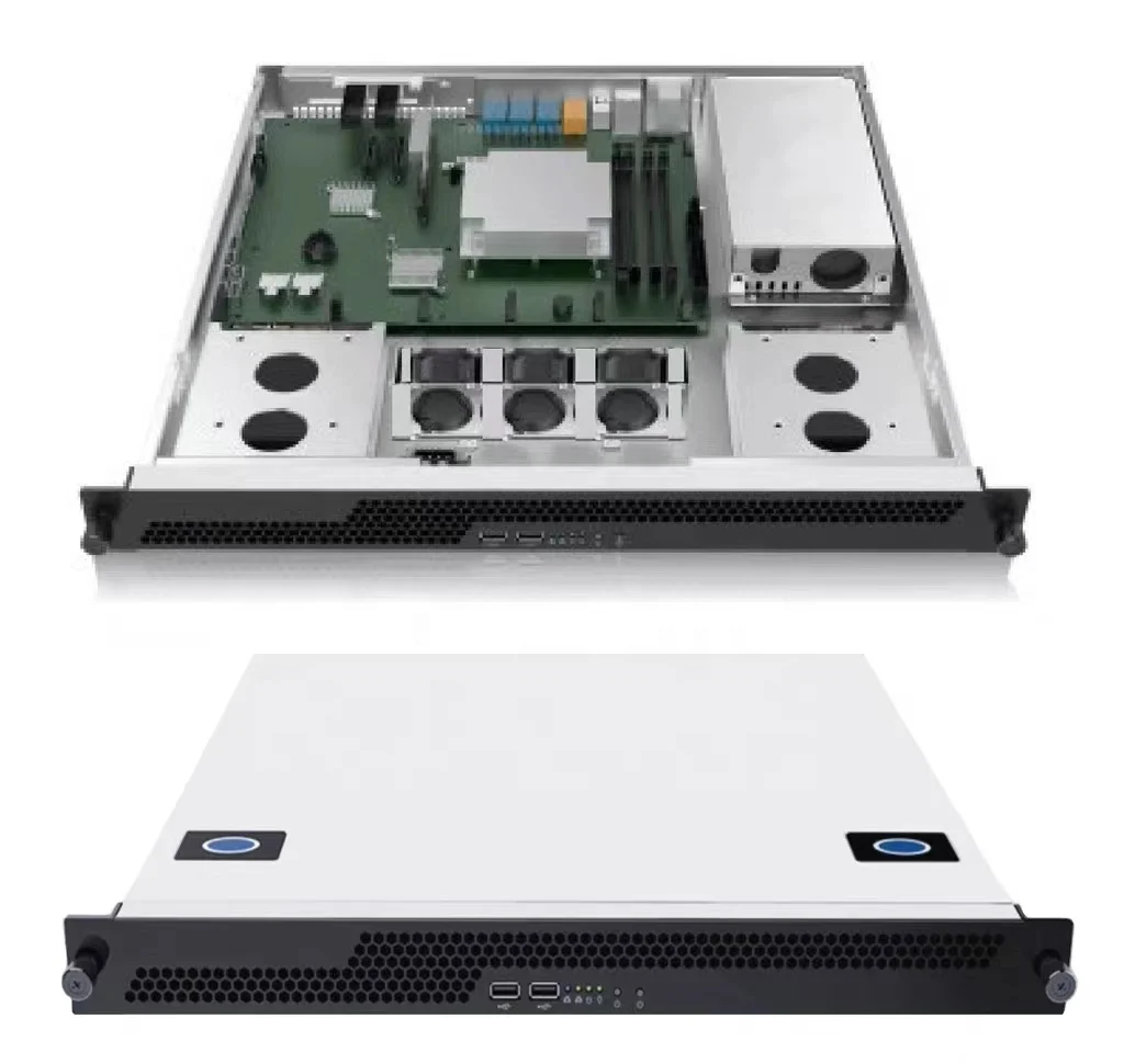 Short rack mount 1U ATX server case 450mm depth 1u chassis FLEX PSU ...