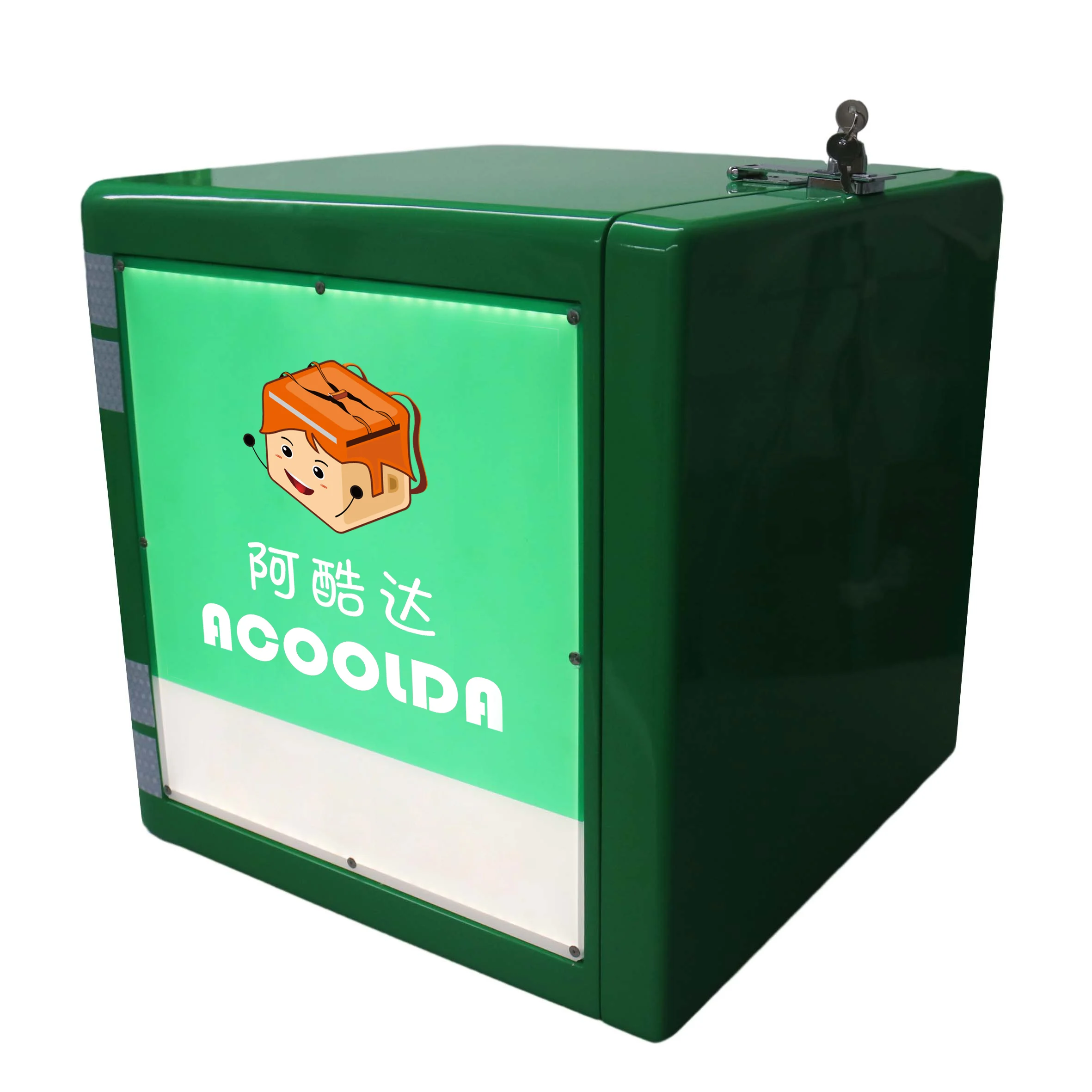 Custom Food Delivery Box With Led Screen FRP Plastic Delivery Box LED ...