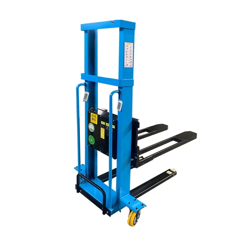 Unloading Truck Mounted Forklift Electric Stacker Hydraulic Handling Truck Small Mobile Elevator ...