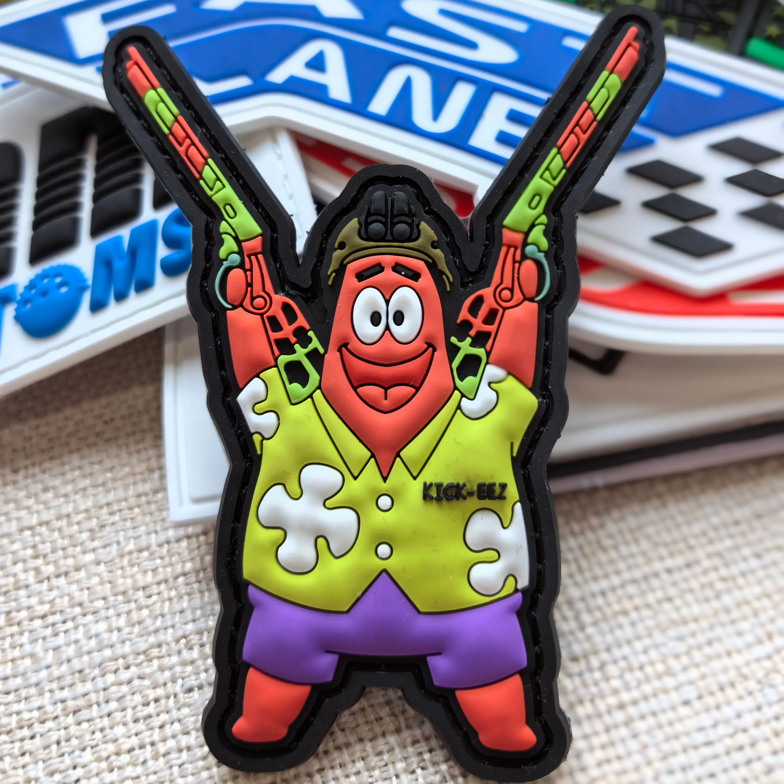 Custom Rubber Logo 3d Patches Clothes Garment Embossed Silicone Patches ...