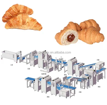 Easy Operation Low Cost Croissant Production Line Full Automatic Pastry ...