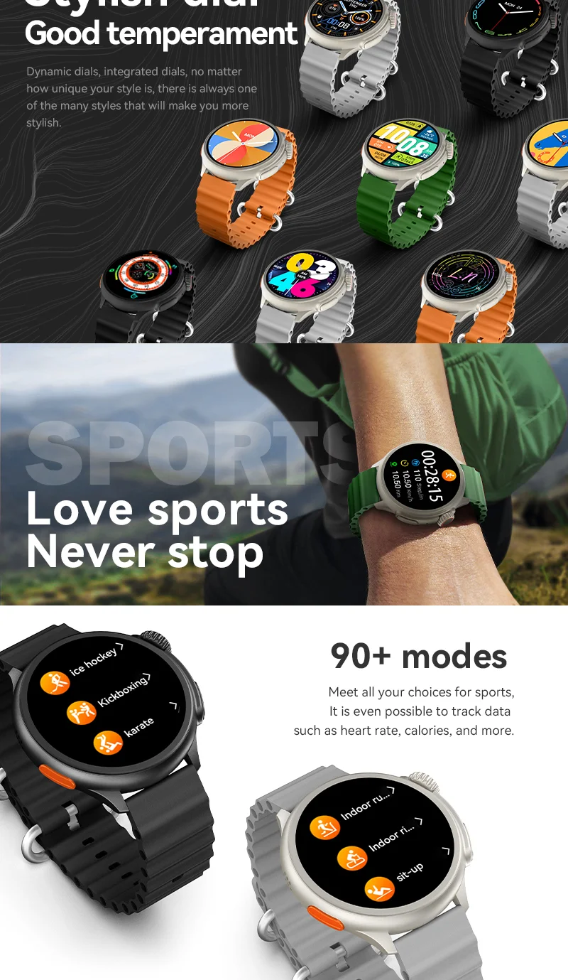 Hw3 Ultra Max 2024 Round Female Smartwatch 1.52-inch Montre Reloj ...