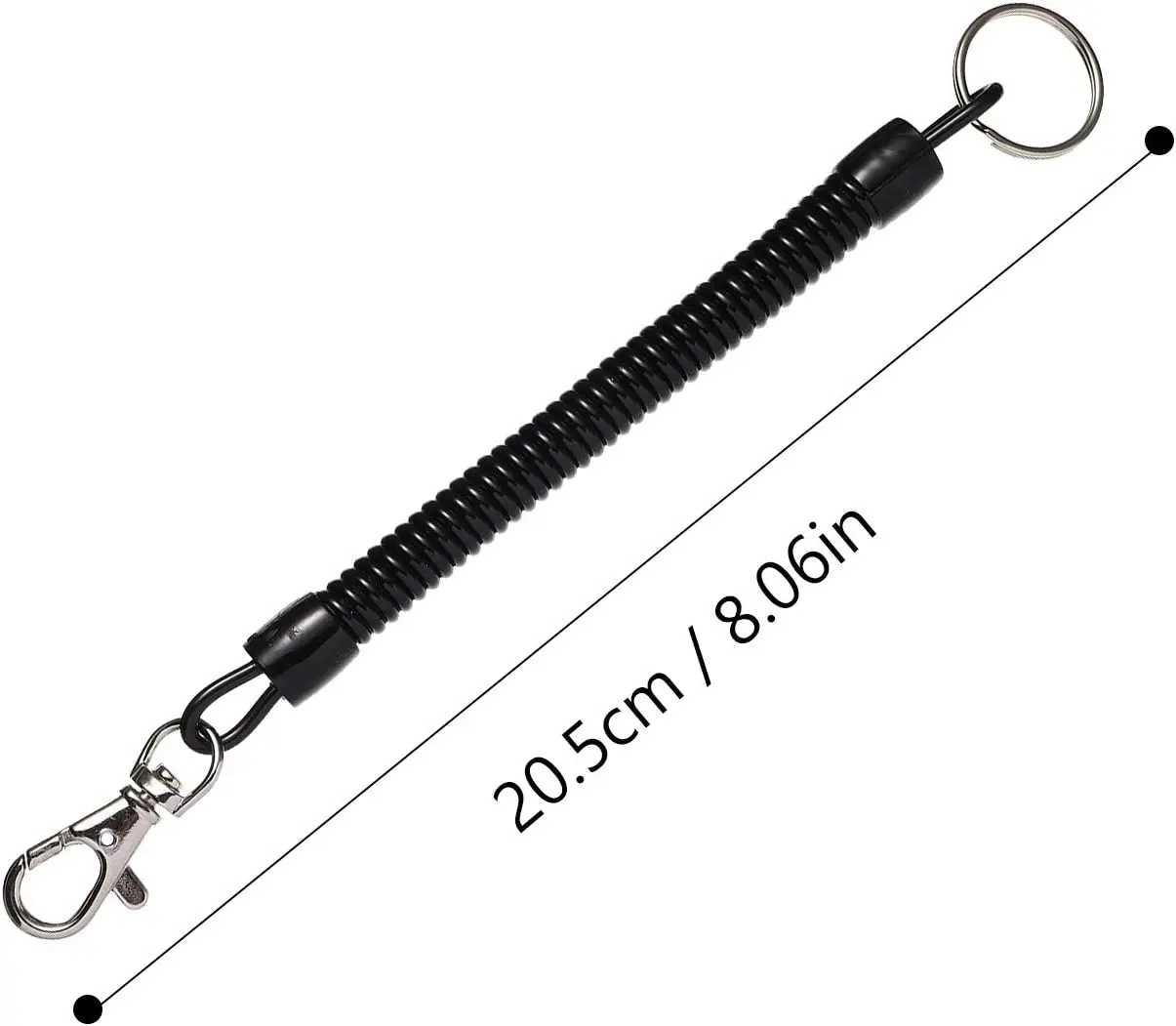 Retractable Spring Coil Key Chain for Mobile Phone Anti Loss Elastic ...
