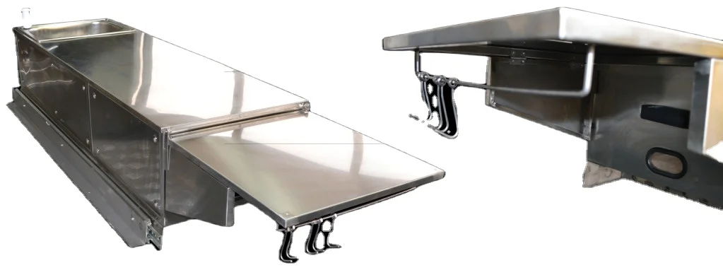 Stainless Steel Camper Trailer Caravan Slide Out Kitchen with 2 Drawers ...