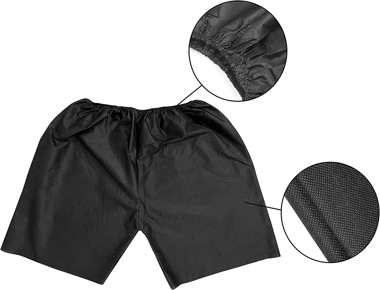 Men's Black Disposable Boxer Shorts Paper Underwear For Spa With Lower ...