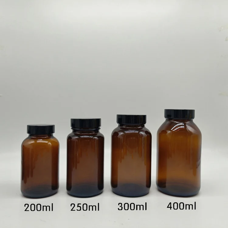 Pharmaceutical Packaging - 75ml to 250ml Amber Glass B Bottles