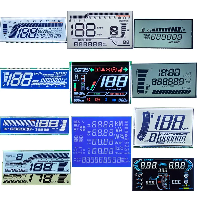 Custom Segment LCD Factory Vehicle Display Screen VA HTN FSTN 7 Segment LCD Module| Alibaba.com