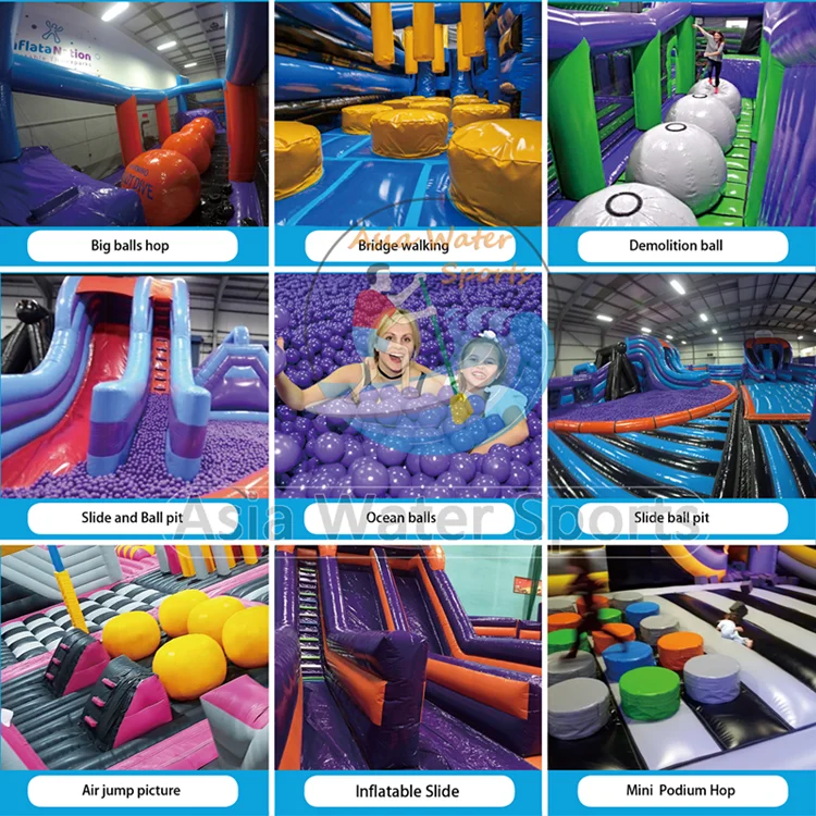 Interactive Game Inflatable Theme Park Playground Bouncy Castle Slide ...