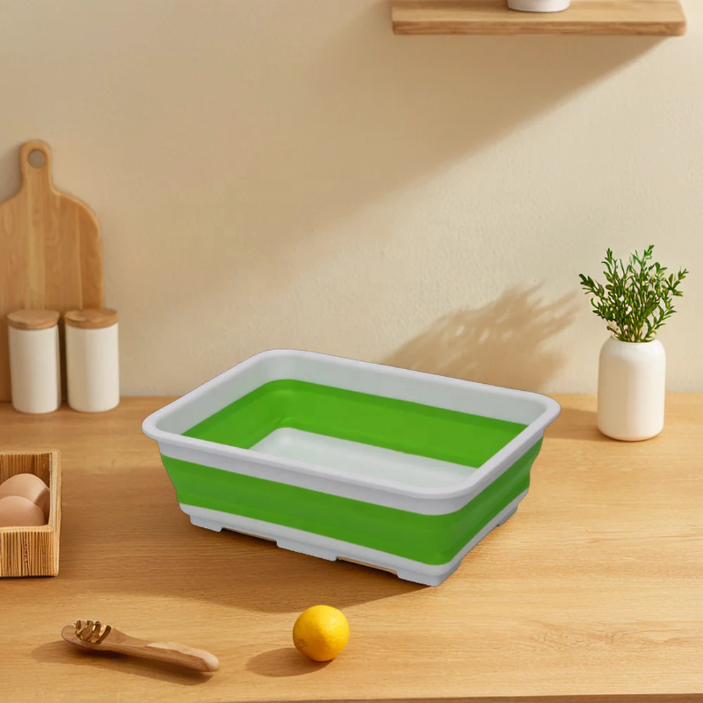 7-litre Multifunctional Rectangular Plastic Basin For Household Storage ...