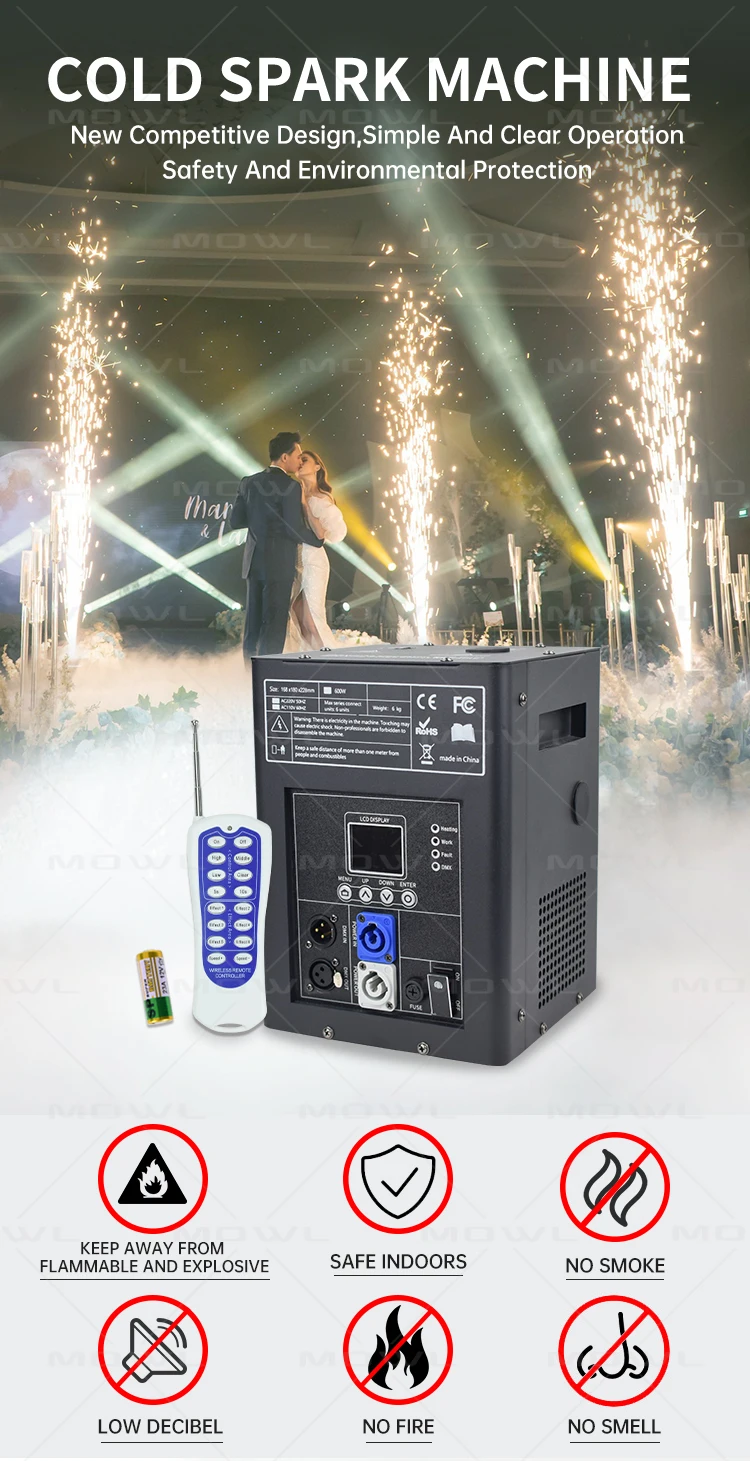 Us Stock Wedding Effect Sparkler Machine Fireworks Dmx Remote Fire ...