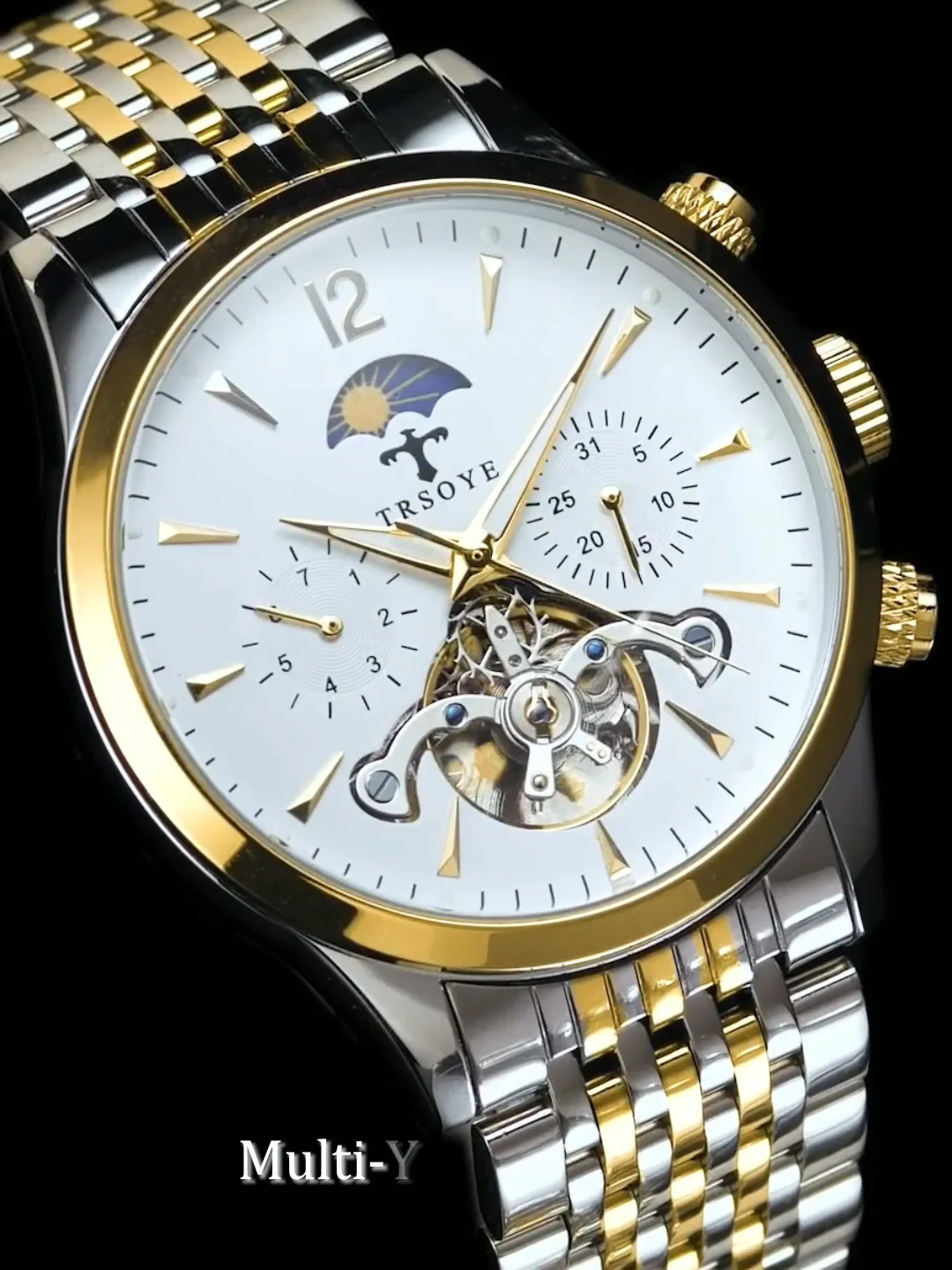 Orologio Uomo Moonphase Stainless Steel Men Luxury Cheap Mechanical ...