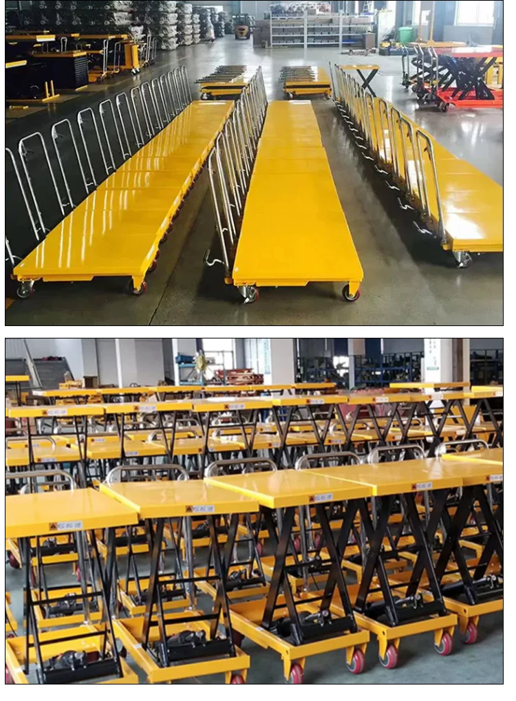 Small Lift Table Cart 500kg 1000kg Movable Lifting Table Hand Pallet ...