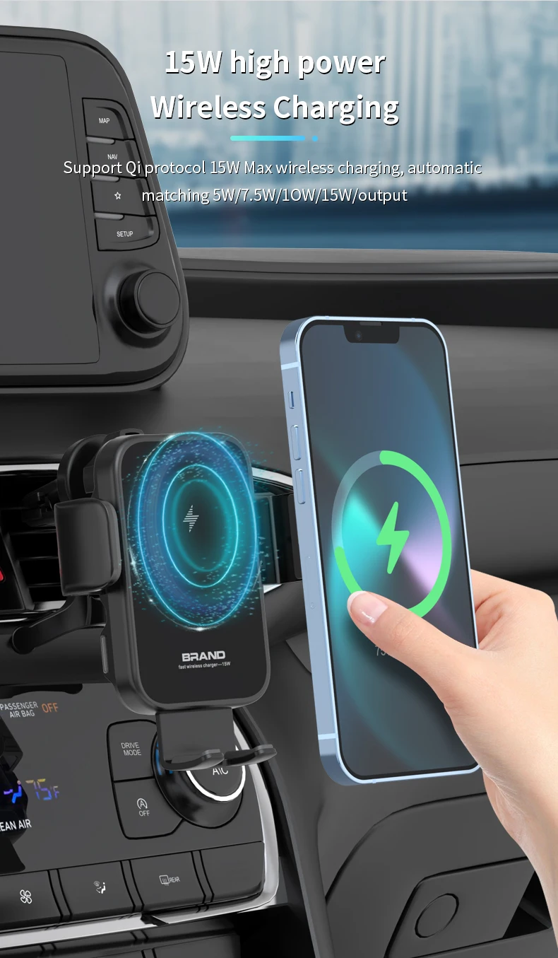 Wholesale Smart Car Mount Wireless Charging Cradle Windshield ...