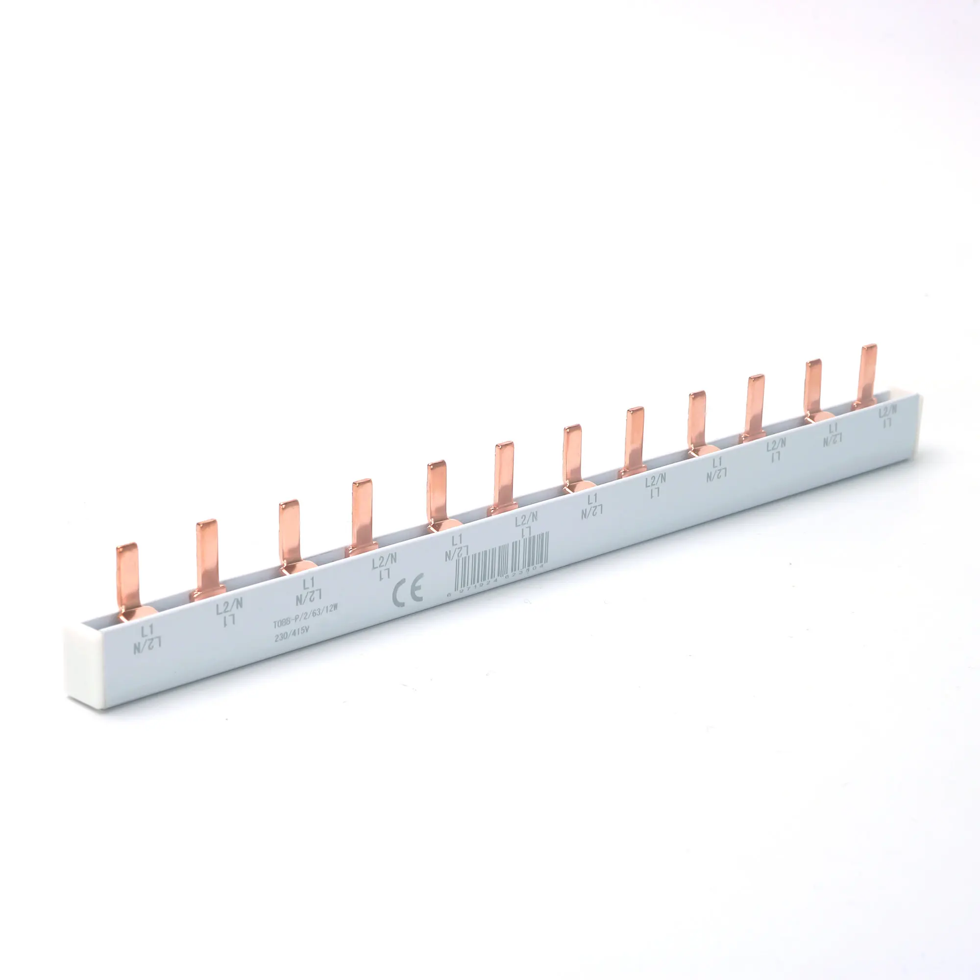 2p Pin Type 12ways Copper Busbar For Distribution Box Circuit Breaker ...