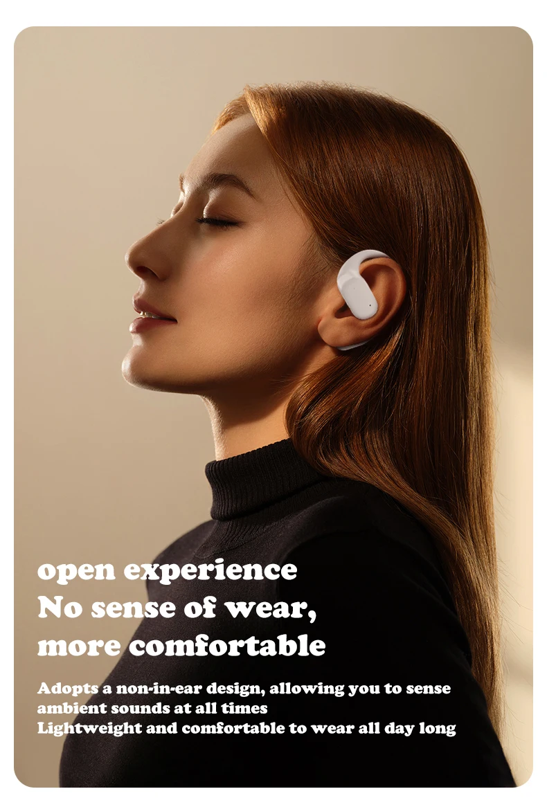 Custom Bone Conductive LED JL Chipset Wireless Earbuds with ANC IPX4 ...