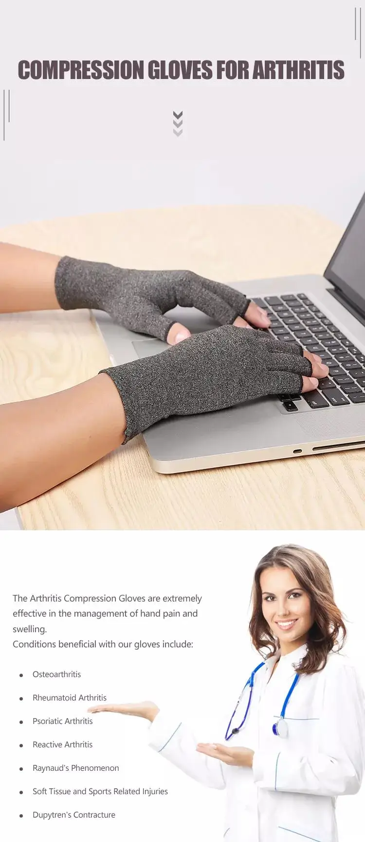 Custom Black Compression Hand Gloves With Dots Anti-Slip Half Finger ...